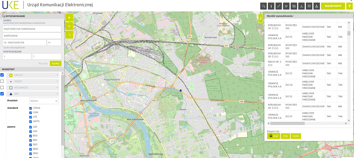 Mapa zasięgu Orange 5G / 4G LTE w Polsce - Smartopia