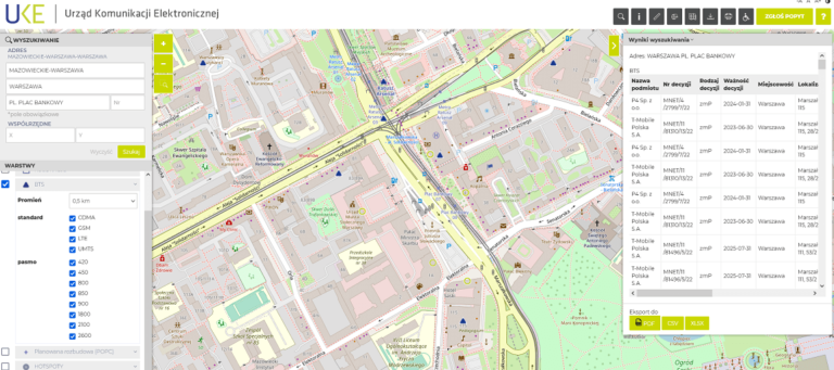 Mapa zasięgu Plus 5G / 4G LTE w Polsce - Smartopia