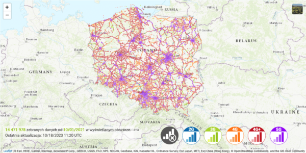 Mapa zasięgu Plus 5G / 4G LTE w Polsce - Smartopia