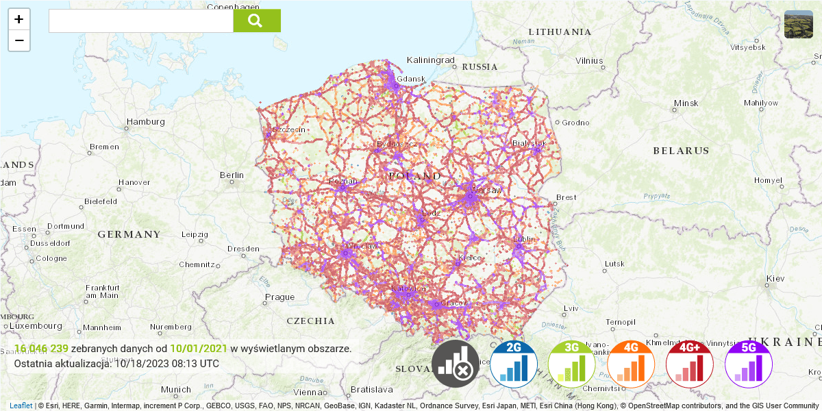 Mapa zasięgu Play 5G / 4G LTE w Polsce - Smartopia